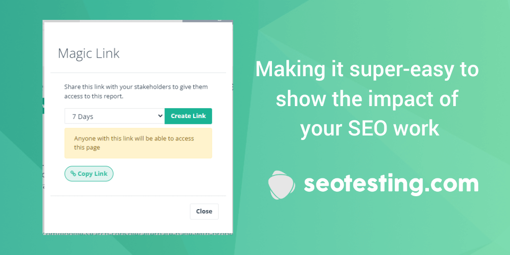 Magic Links: easily share access to SEO tests and reports